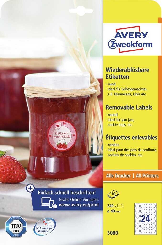 Removable round product labels | 5080 | Avery