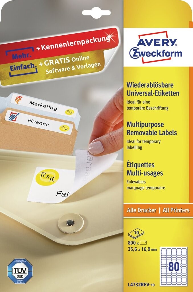Multipurpose General-use Labels, removable | L4732REV-10 | Avery