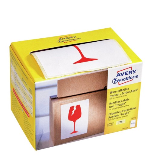 Information labels with the "Fragile" symbol | 7251 | Avery