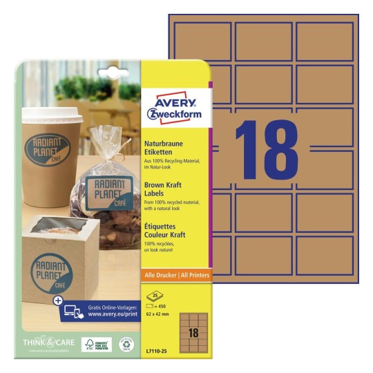 Brown Kraft Labels | L7110-25 | Avery
