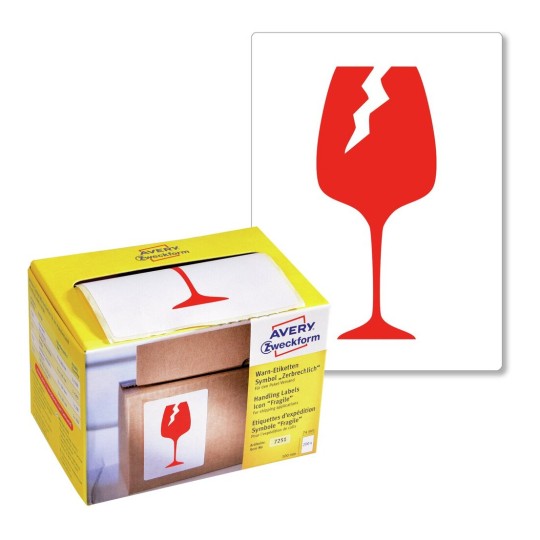 Information labels with the "Fragile" symbol | 7251 | Avery